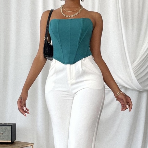 Tops | Seam Front Asymmetrical Hem Tube Top | Poshmark